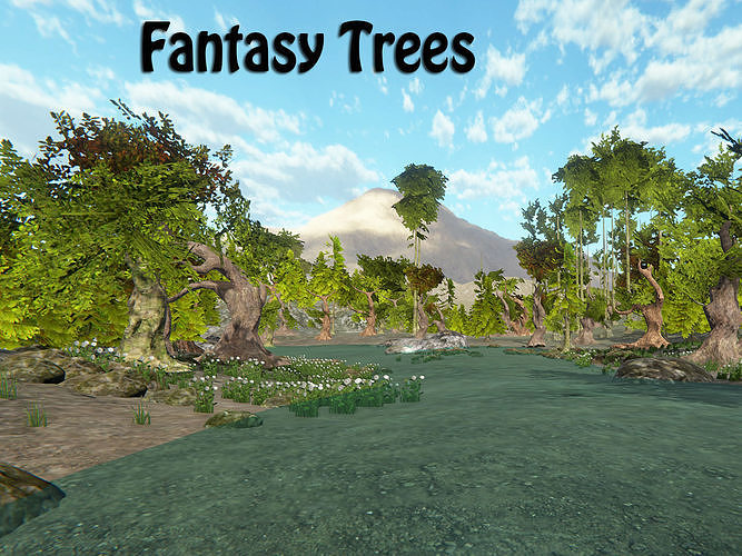 Fantasy Trees for Unity 3D model | CGTrader