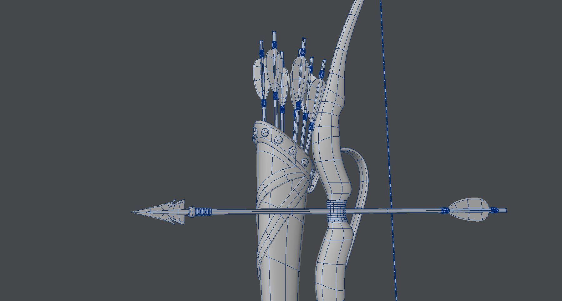 Simple bow and arrow 3D model | CGTrader