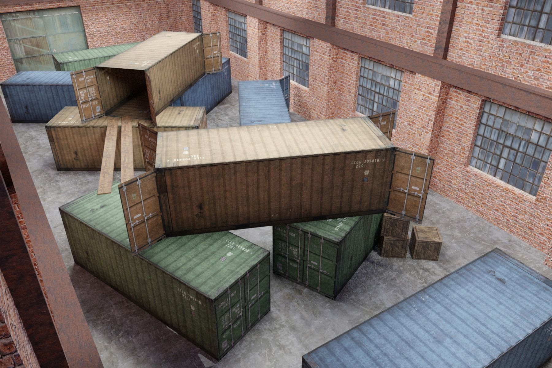 3D model FPS Map - Warehouse VR / AR / low-poly | CGTrader