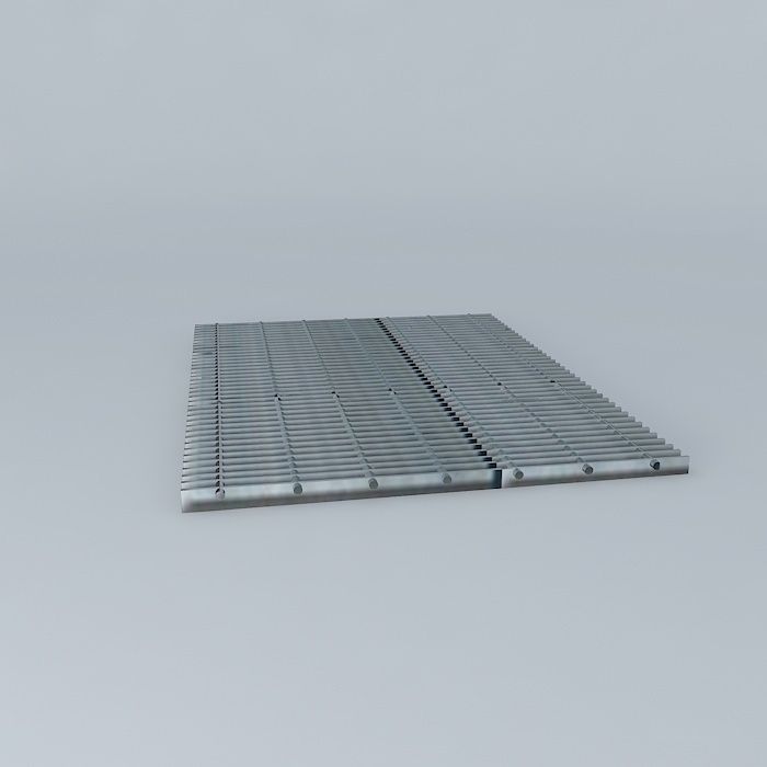 Grating metal floor free 3D model | CGTrader