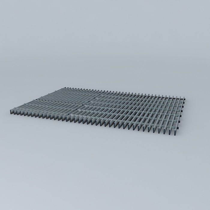 Grating metal floor free 3D model | CGTrader