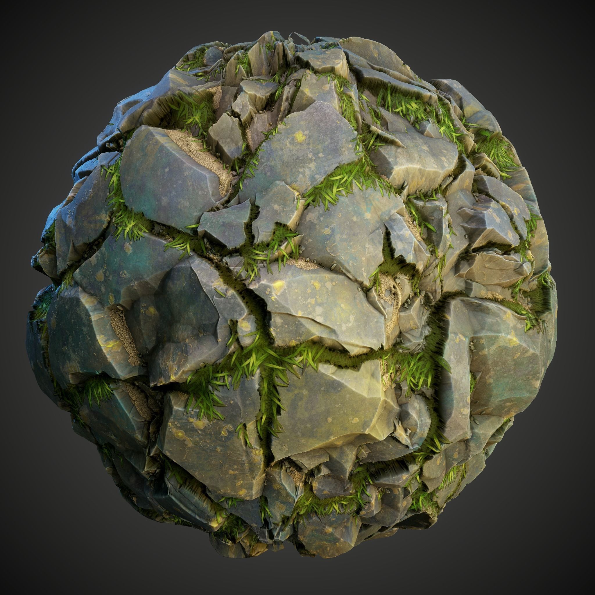 Grassy Rock Cliff Texture | CGTrader
