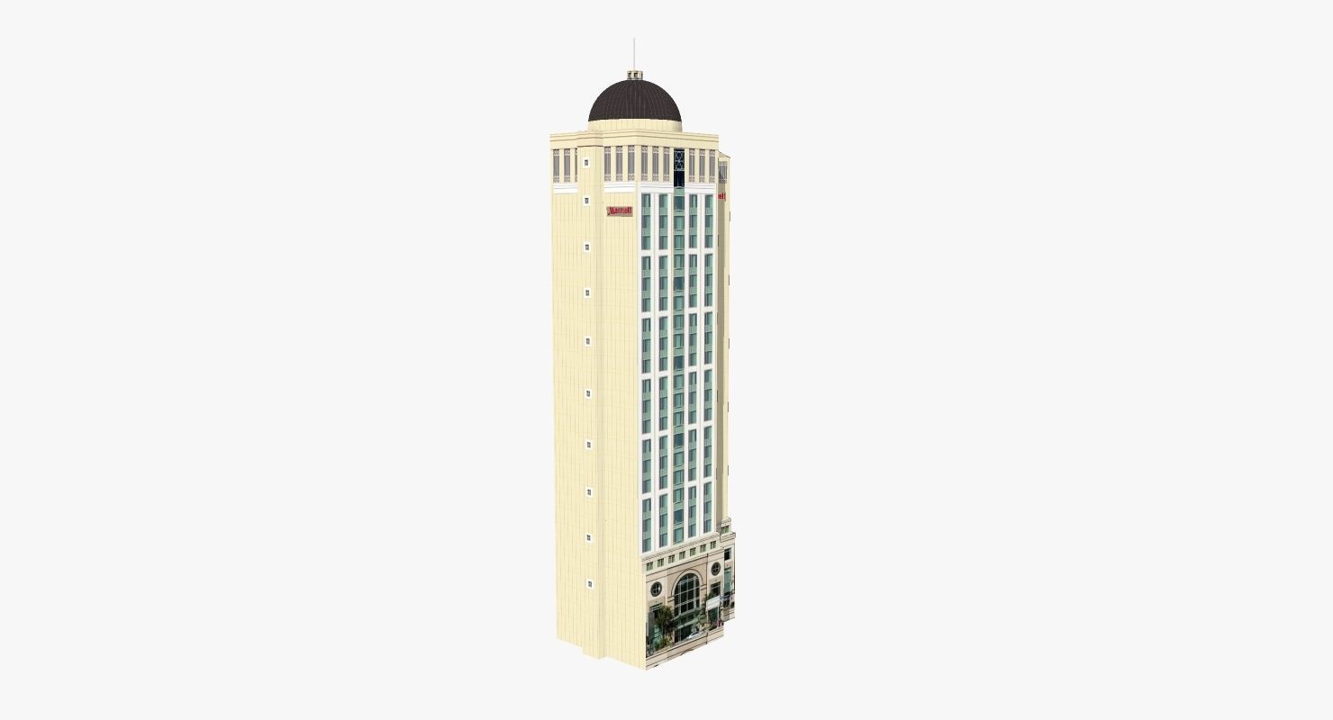 3D model Brisbane Marriott Hotel VR / AR / low-poly | CGTrader