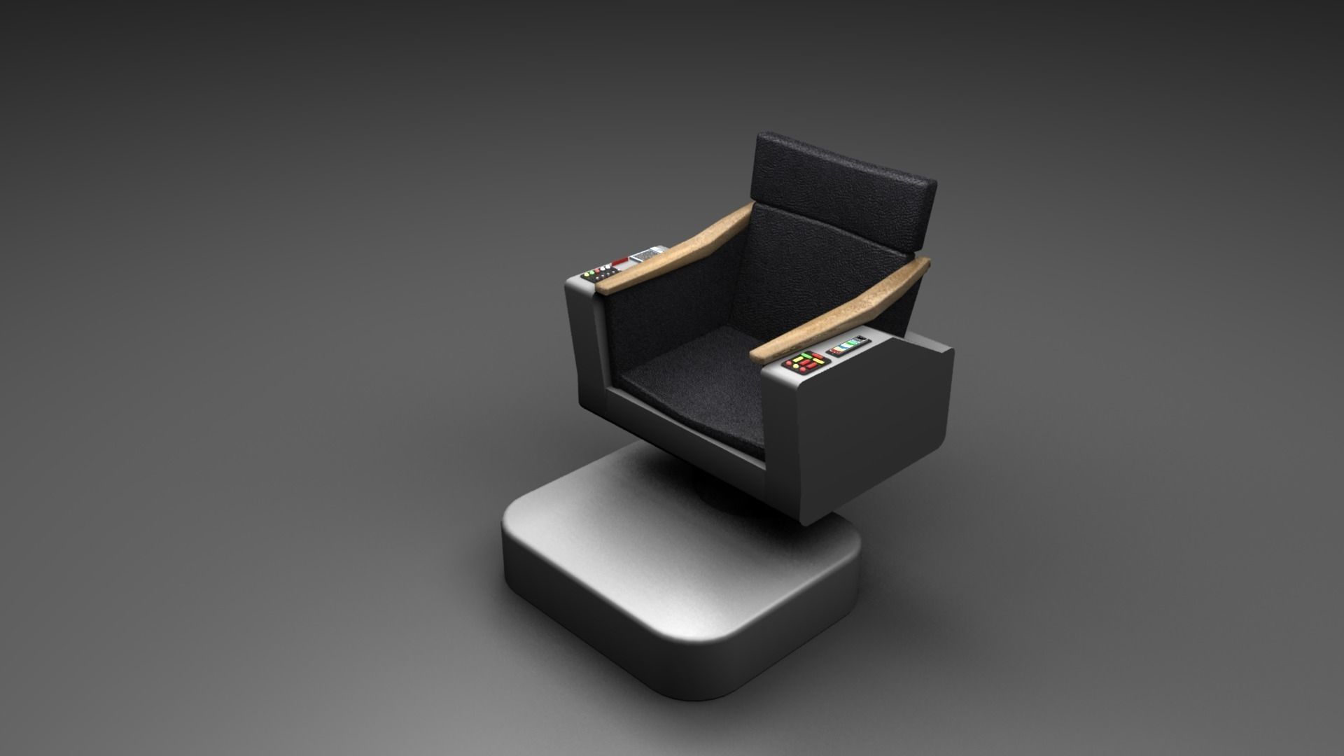 3D model Captain Kirks Command Chair - Star Trek TOS Replica VR / AR ...