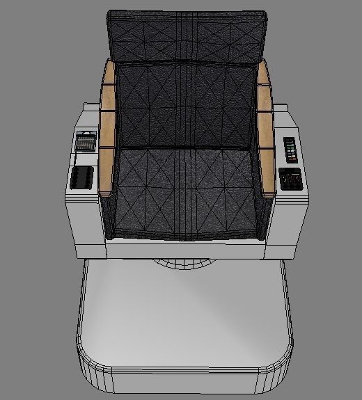 3D model Captain Kirks Command Chair - Star Trek TOS Replica VR / AR ...