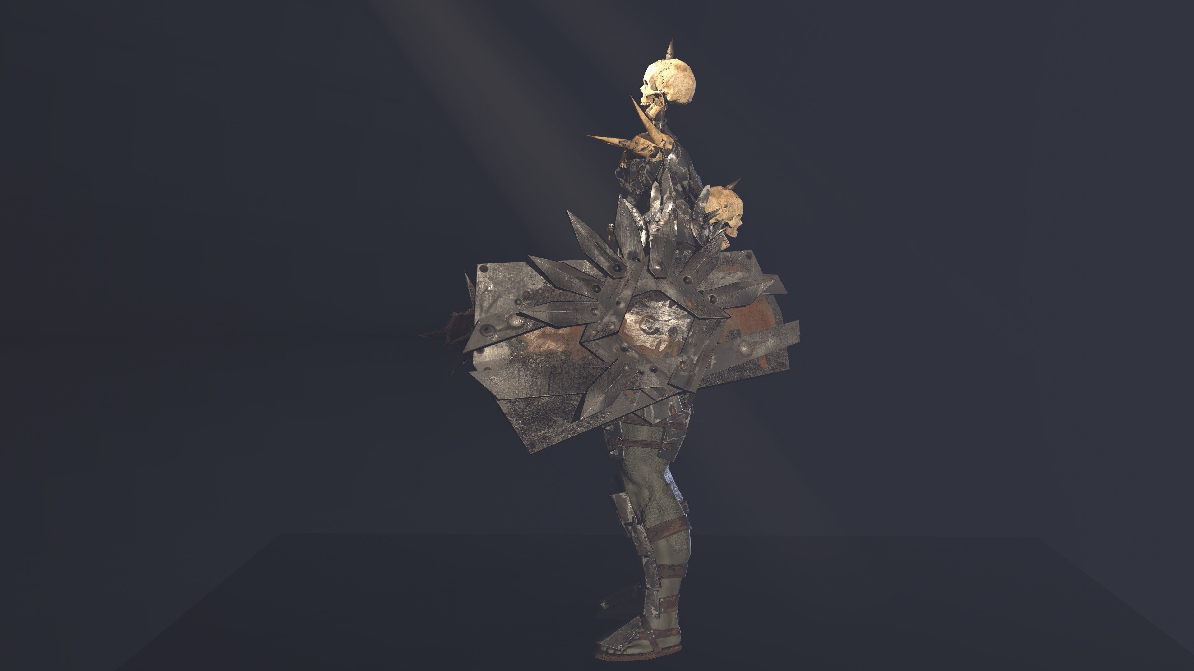 3D model Fat orc 2 VR / AR / low-poly rigged animated | CGTrader