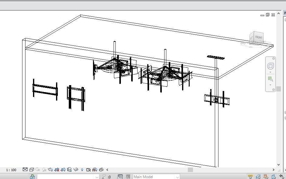 Display Wall and Ceiling Mount Revit Families 3D model | CGTrader