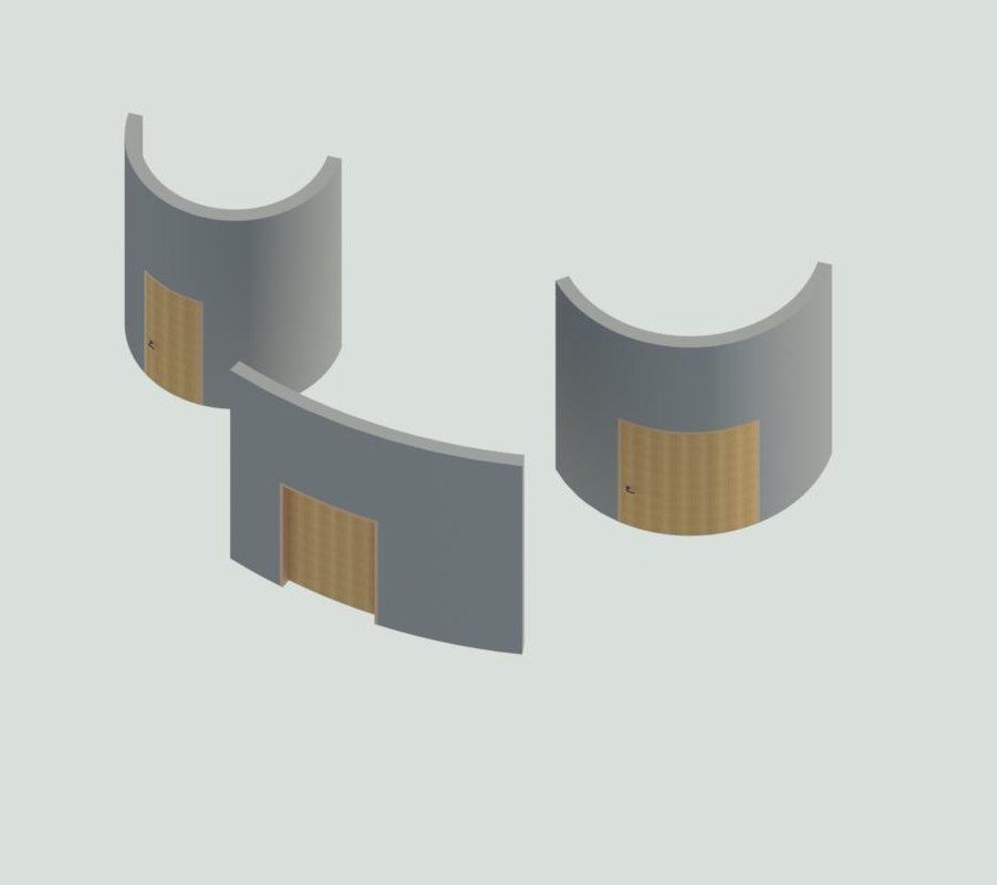 3D model Curved Door Revit Family Full Parameter 3D model | CGTrader