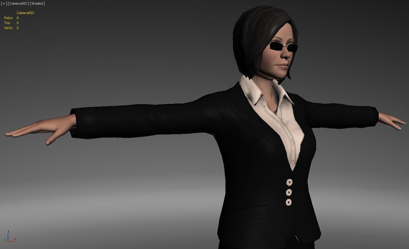 3D model Female Agent And Secretary Character VR / AR / low-poly | CGTrader