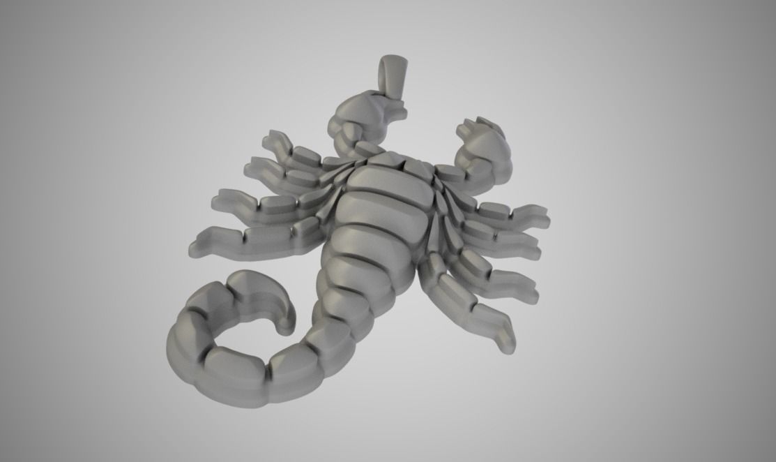 Scorpion Necklace 3D model 3D printable | CGTrader