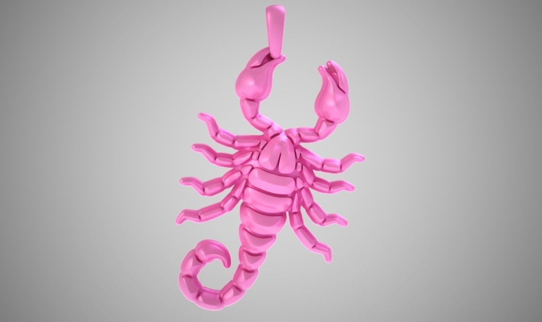 Scorpion Necklace 3D model 3D printable | CGTrader