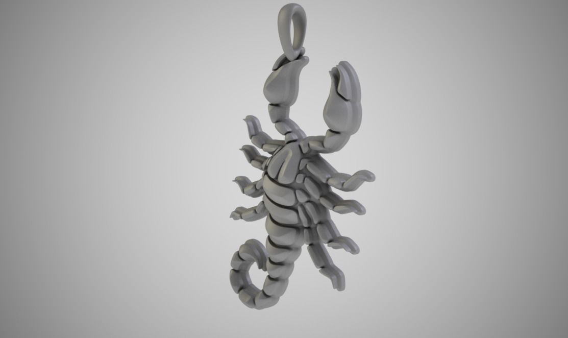 Scorpion Necklace 3D model 3D printable | CGTrader