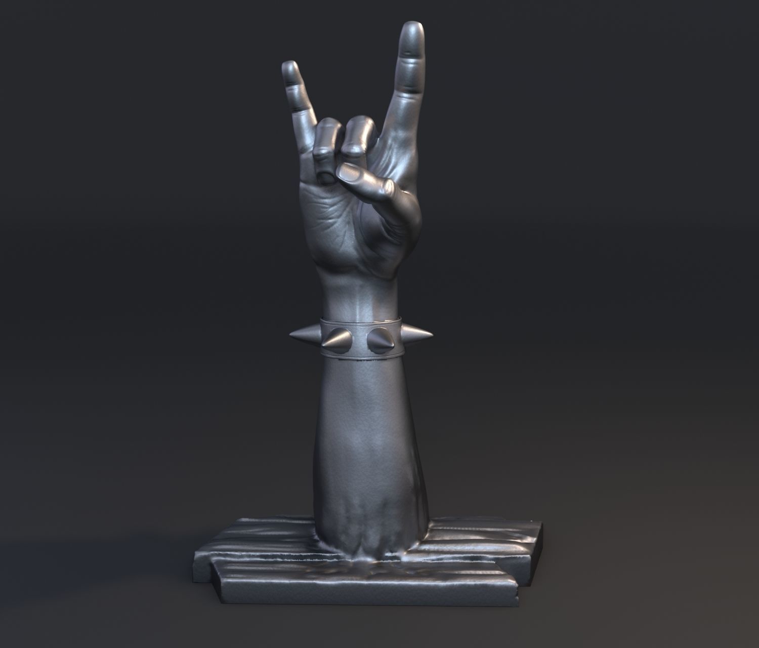Rock music gesture 3D model 3D printable | CGTrader