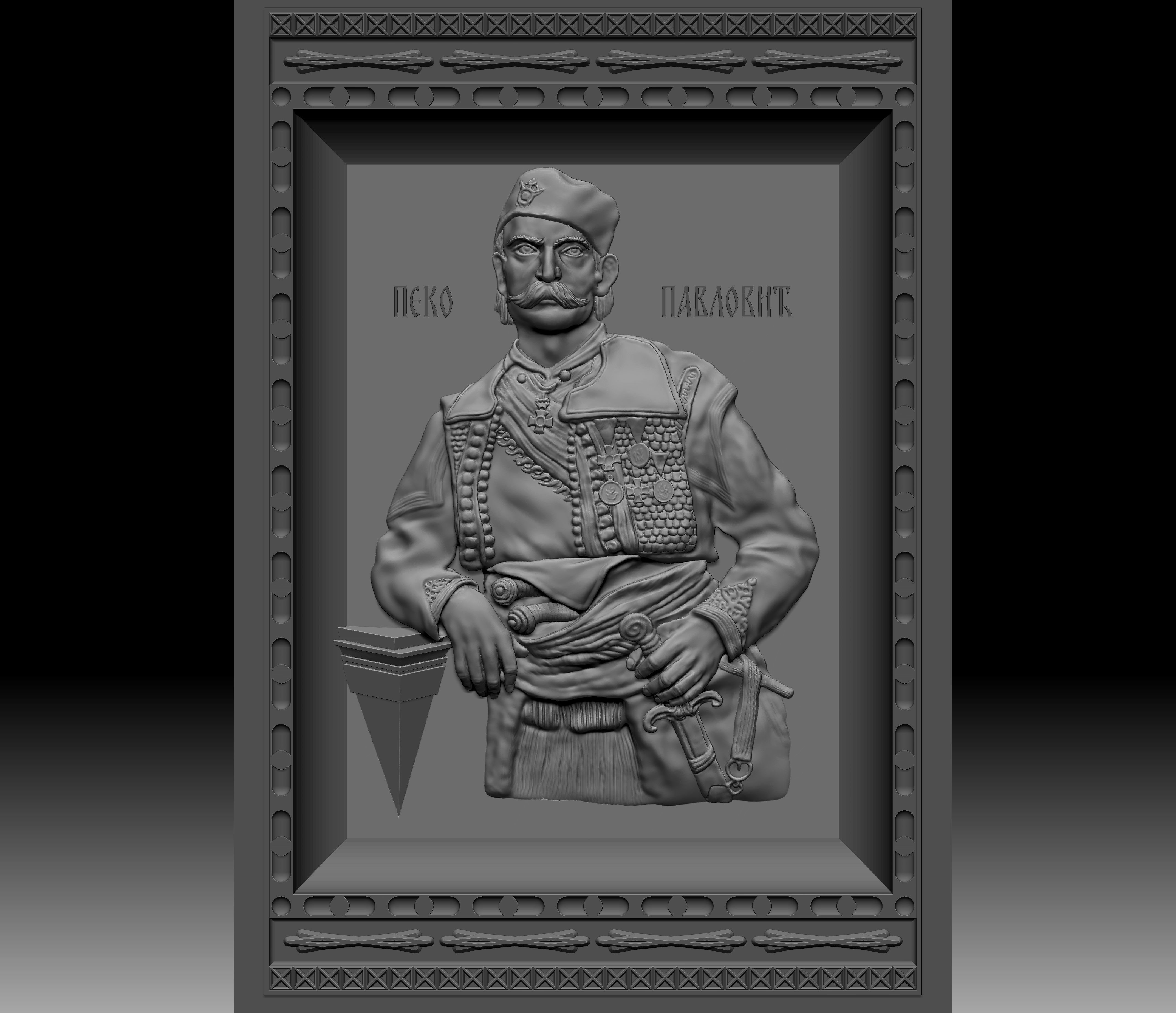 Zbrush bas relief model - Peko Pavlovic 3D model 3D printable | CGTrader