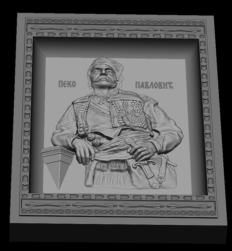 Zbrush bas relief model - Peko Pavlovic 3D model 3D printable | CGTrader