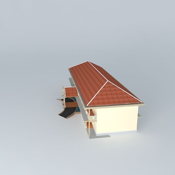 Dormitory hotel building 3D model | CGTrader