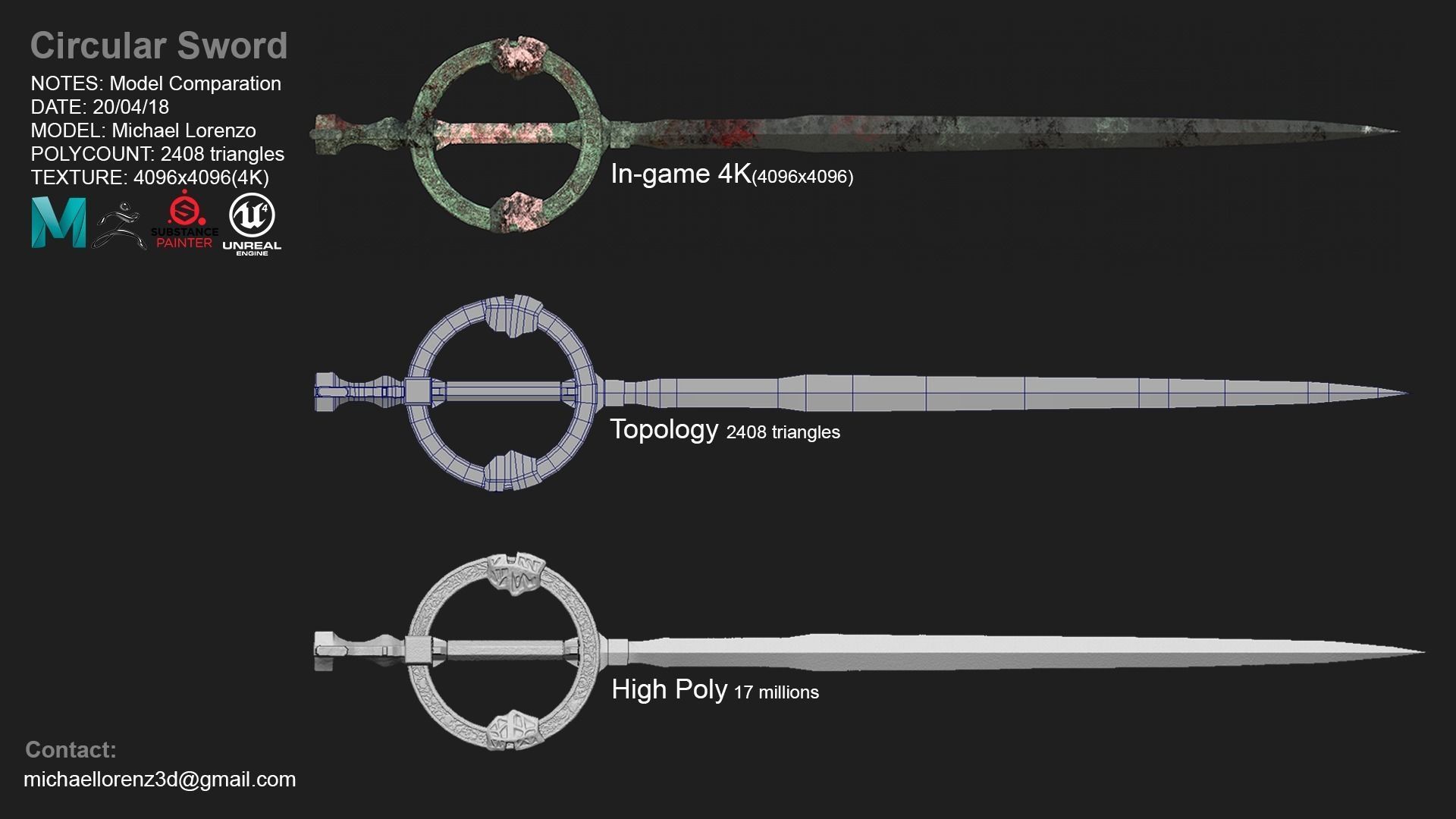 3D model Circular Sword VR / AR / low-poly | CGTrader