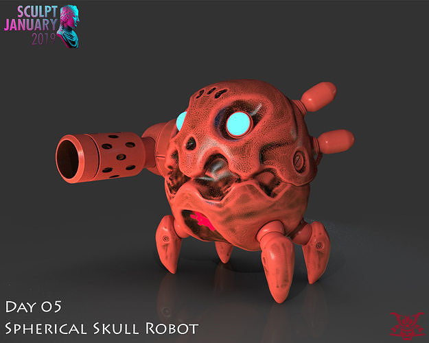 Robot Skull Timelapse and Model 3D model 3D printable | CGTrader