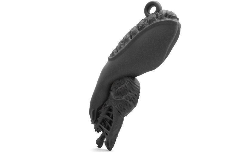 Alien head keychain 3D model 3D printable | CGTrader