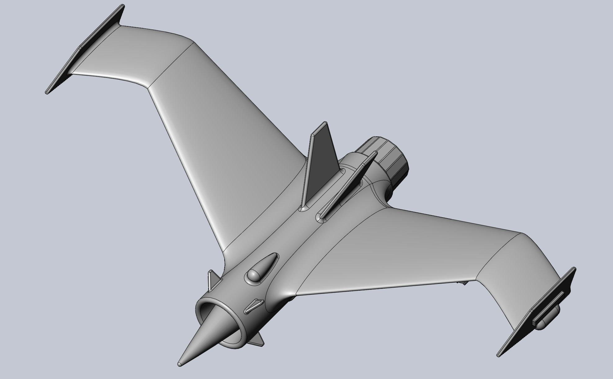 V-Plane Airbreathing Rocket Booster 3D model 3D printable | CGTrader