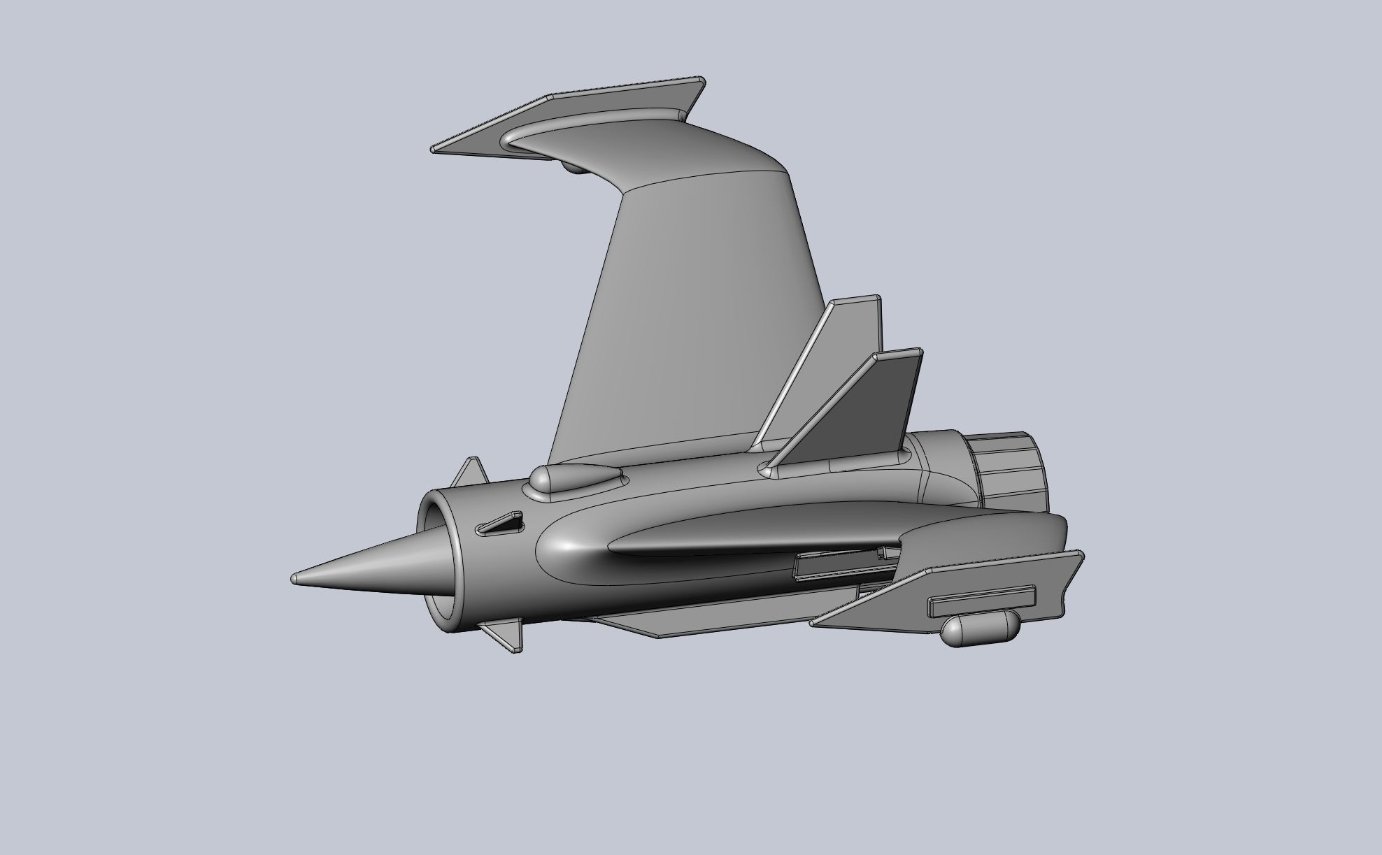 V-Plane Airbreathing Rocket Booster 3D model 3D printable | CGTrader