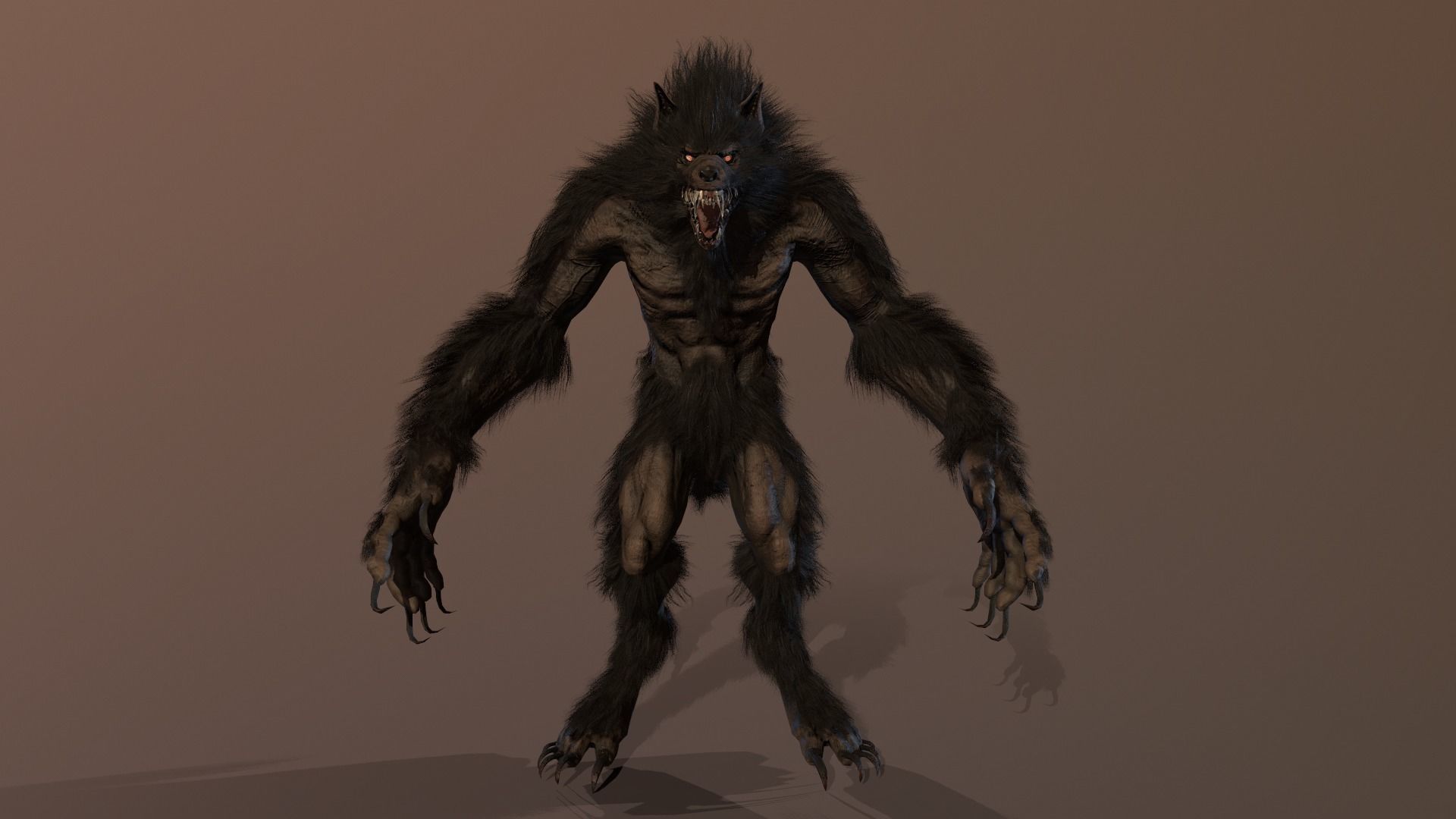 3D model Werewolf VR / AR / low-poly rigged animated | CGTrader