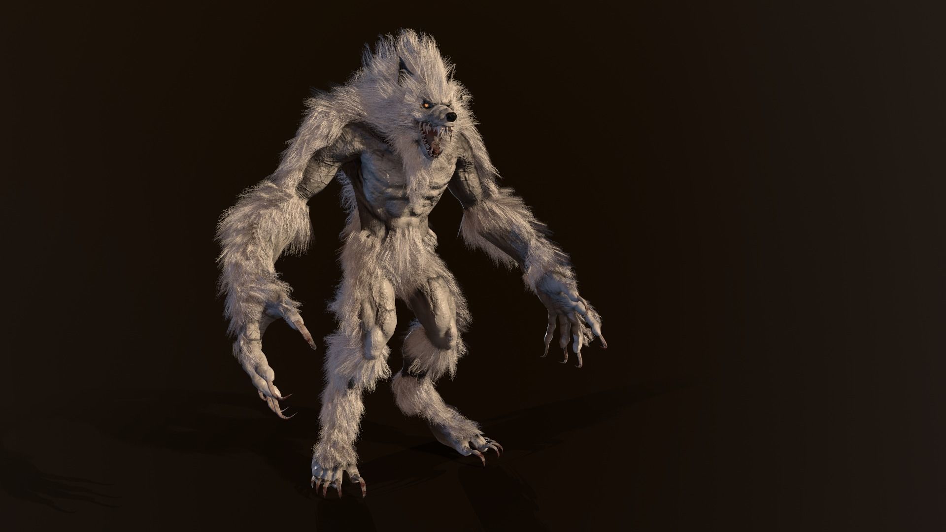 3D model Werewolf VR / AR / low-poly rigged animated | CGTrader