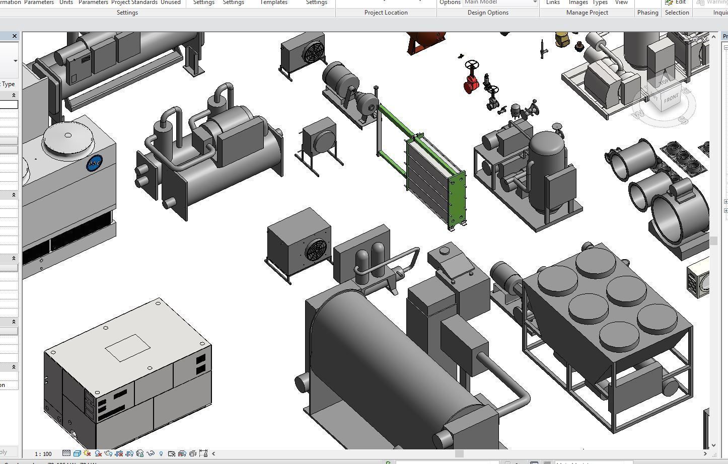 Mechanical Equipments Revit Families 2016 3D model | CGTrader