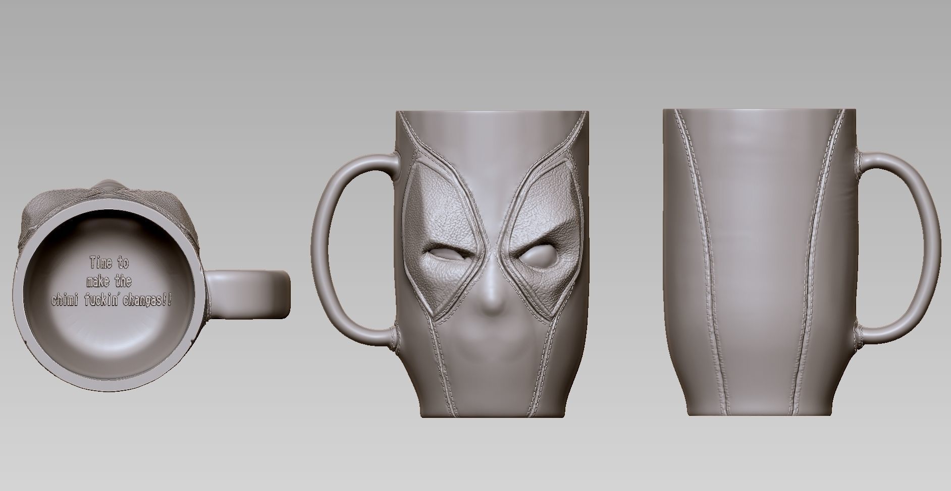 DEADPOOL SUPERHERO CUP free 3D model 3D printable | CGTrader