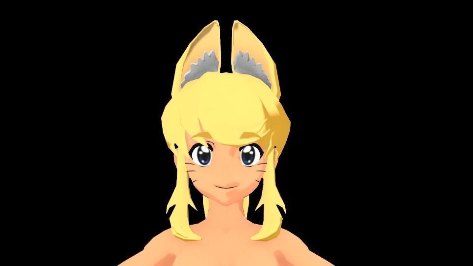 3D model Liru lowpoly female character wearing armor and boots VR / AR ...