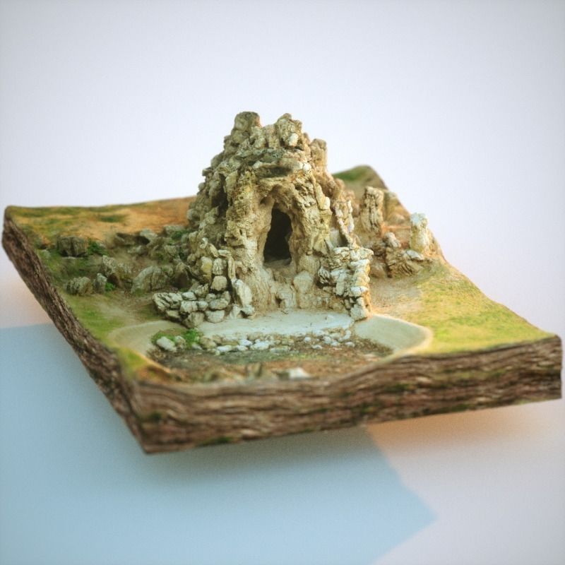 Rock Cave Printeable 3D model 3D printable | CGTrader
