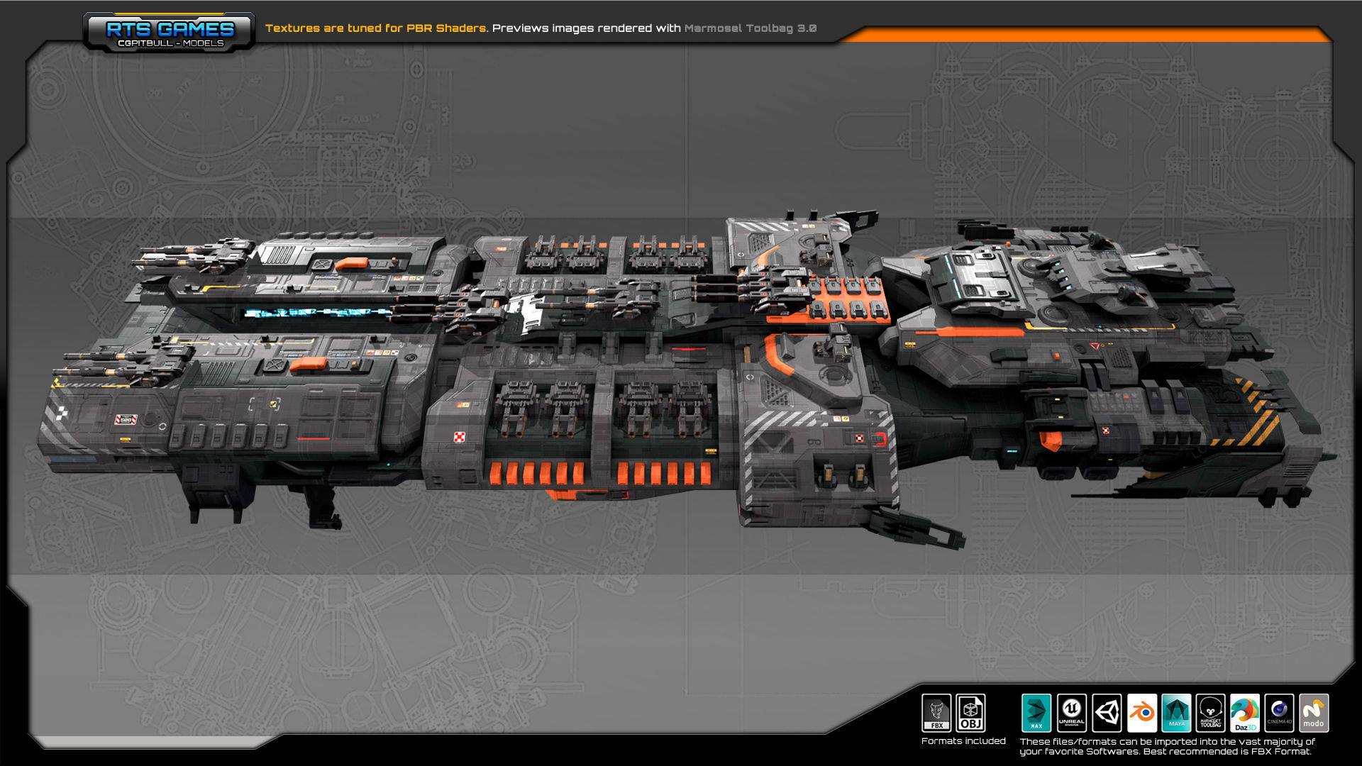 3D model Federation Fleet Pack03 VR / AR / low-poly | CGTrader