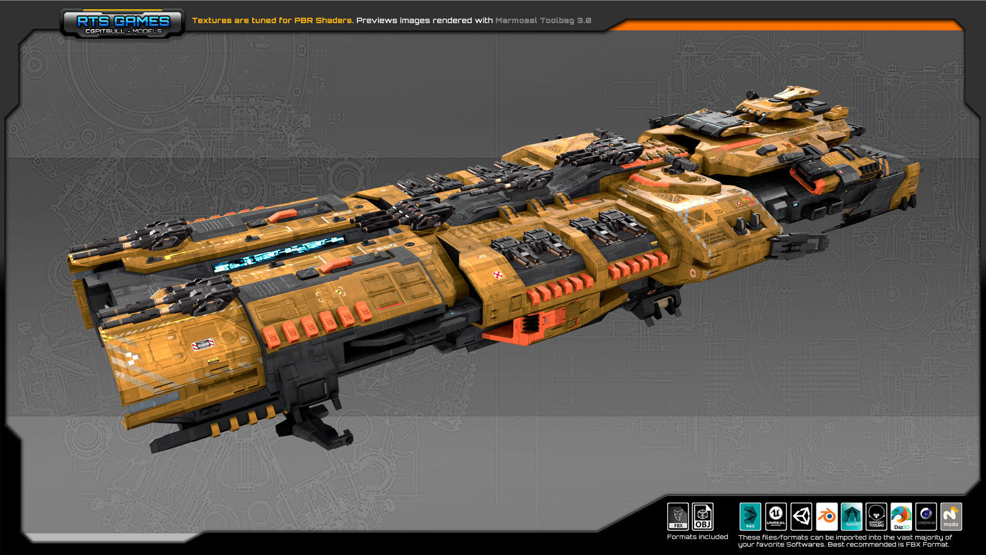 3D model Federation Fleet Pack03 VR / AR / low-poly | CGTrader