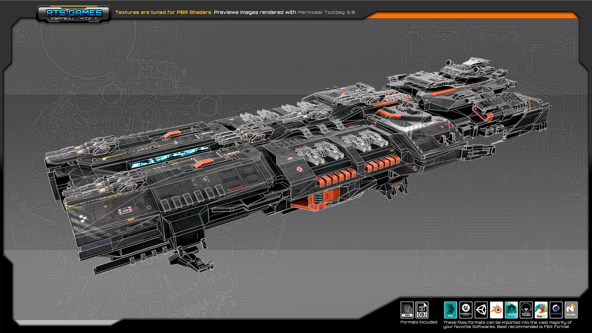 3D model Federation Fleet Pack03 VR / AR / low-poly | CGTrader
