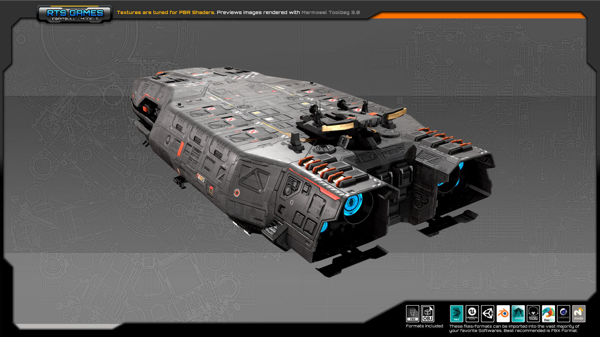3D model Federation Fleet Pack03 VR / AR / low-poly | CGTrader