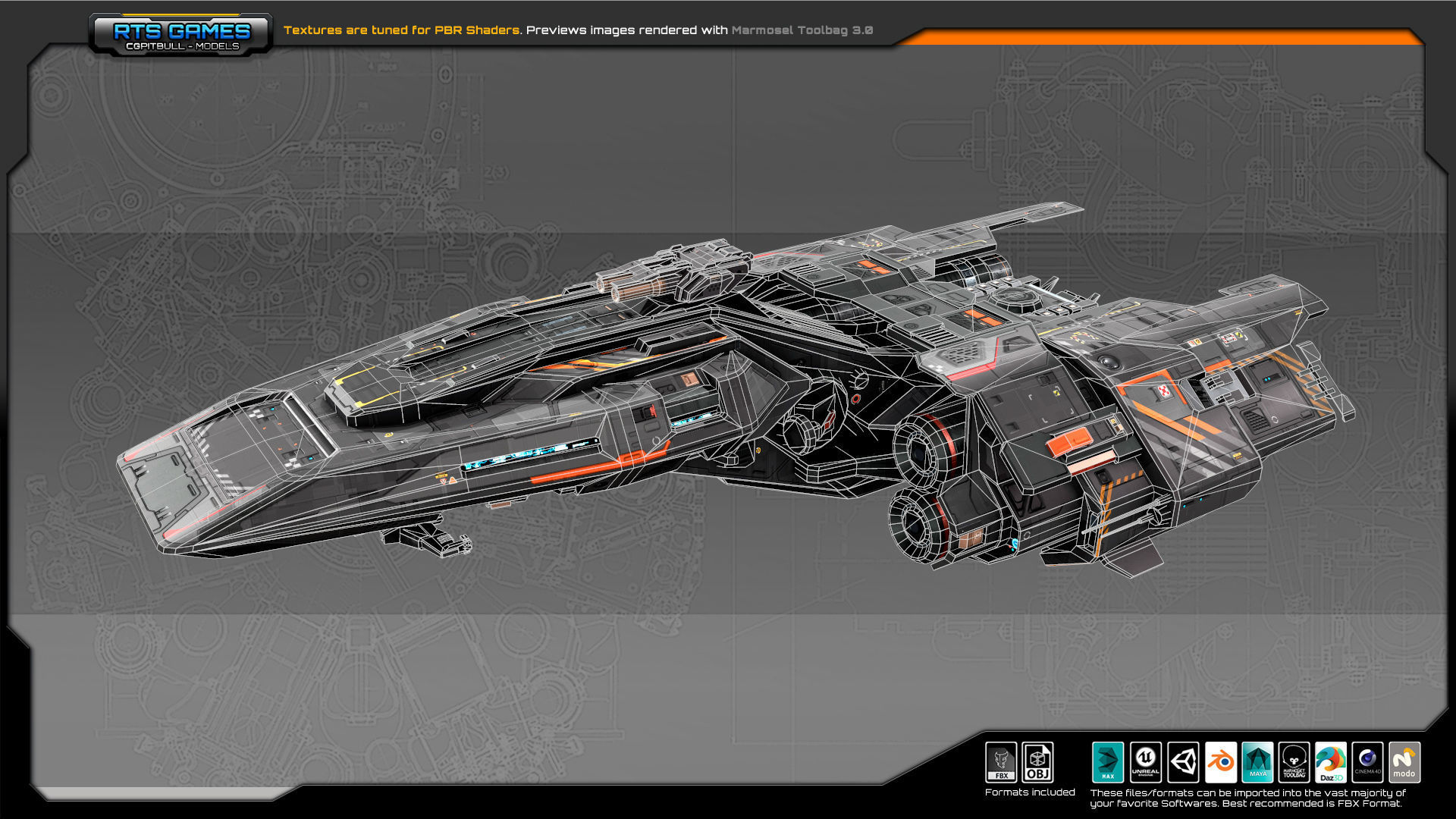 3D model Federation Fleet Pack03 VR / AR / low-poly | CGTrader