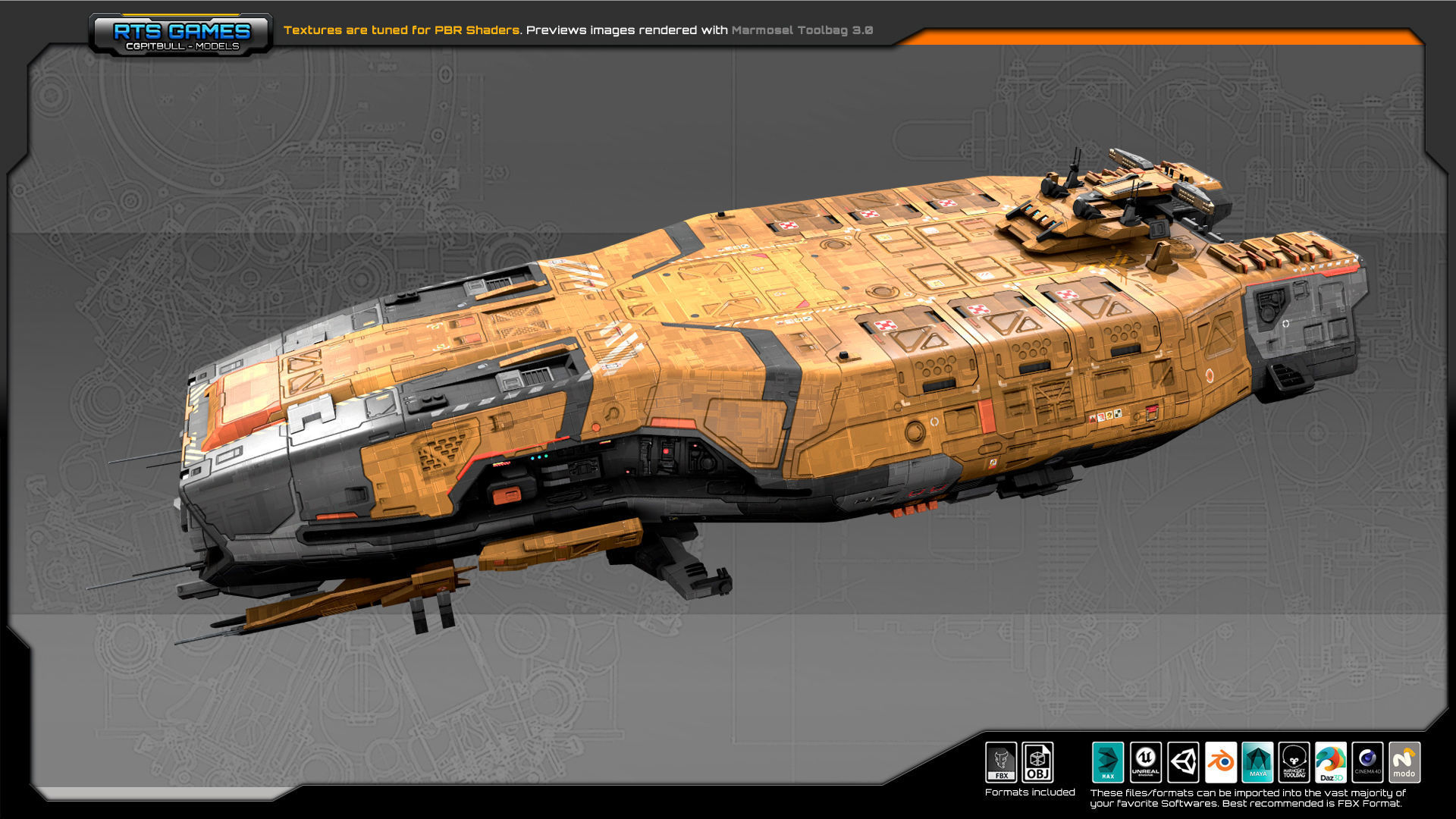 3D model Federation Fleet Pack03 VR / AR / low-poly | CGTrader