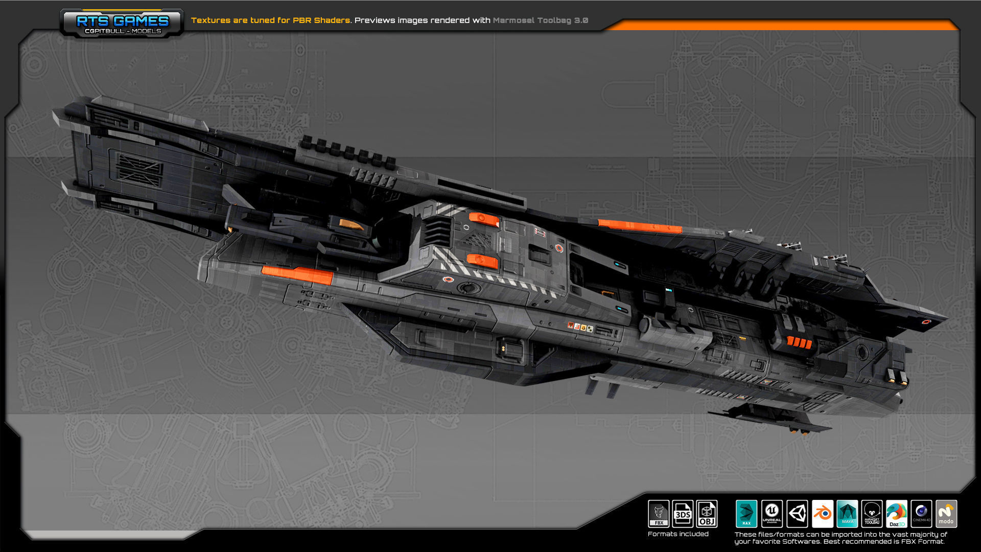 3D model Federation Fleet Pack03 VR / AR / low-poly | CGTrader