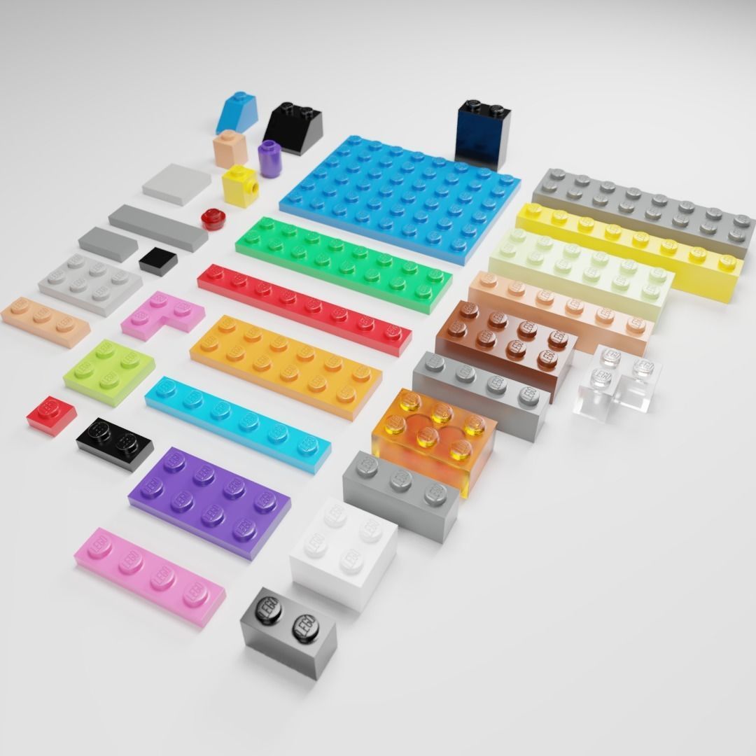 LEGO bricks collection - 35 pieces 3D model | CGTrader