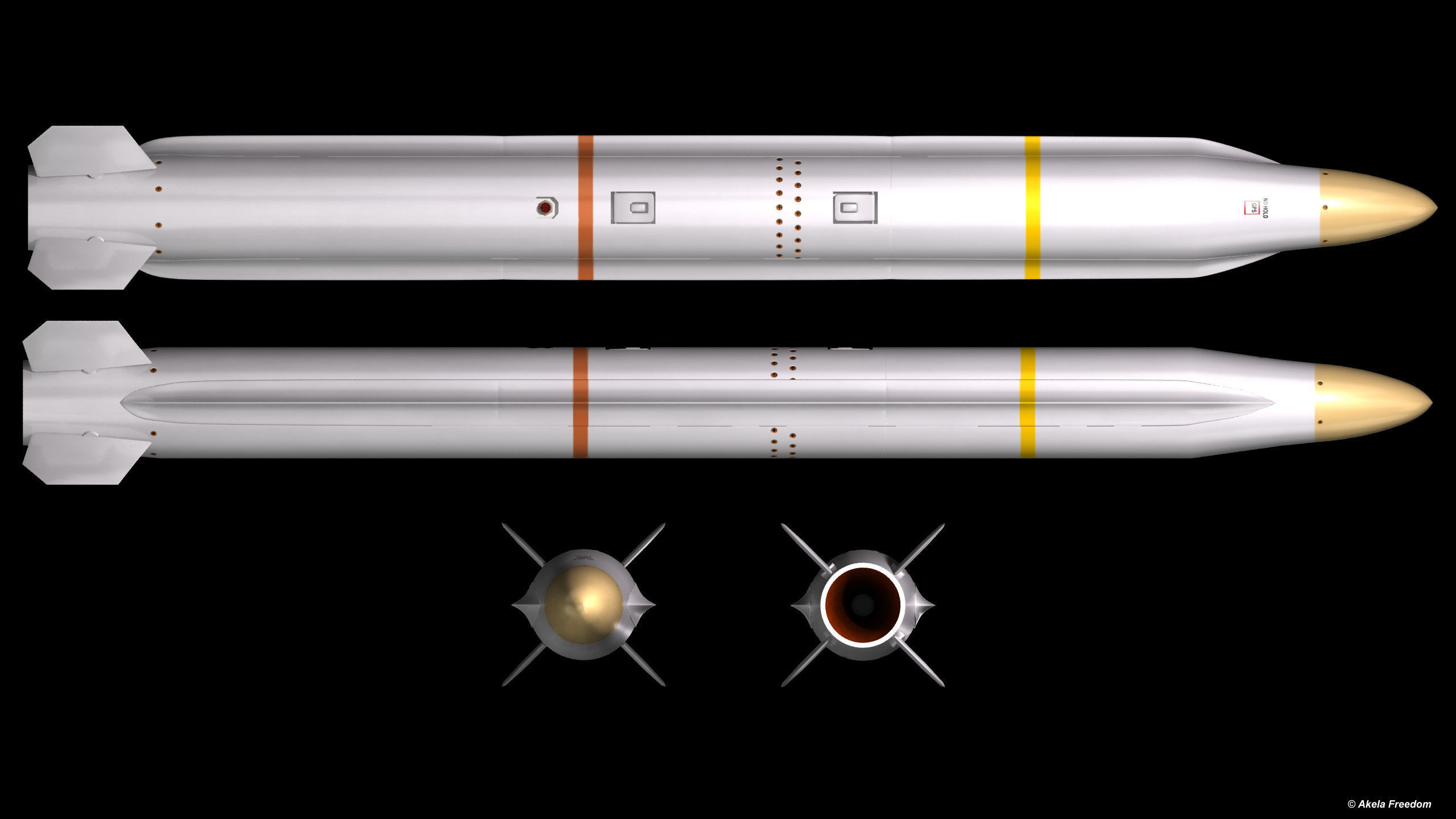 AARGM-ER Missile 3D model animated | CGTrader