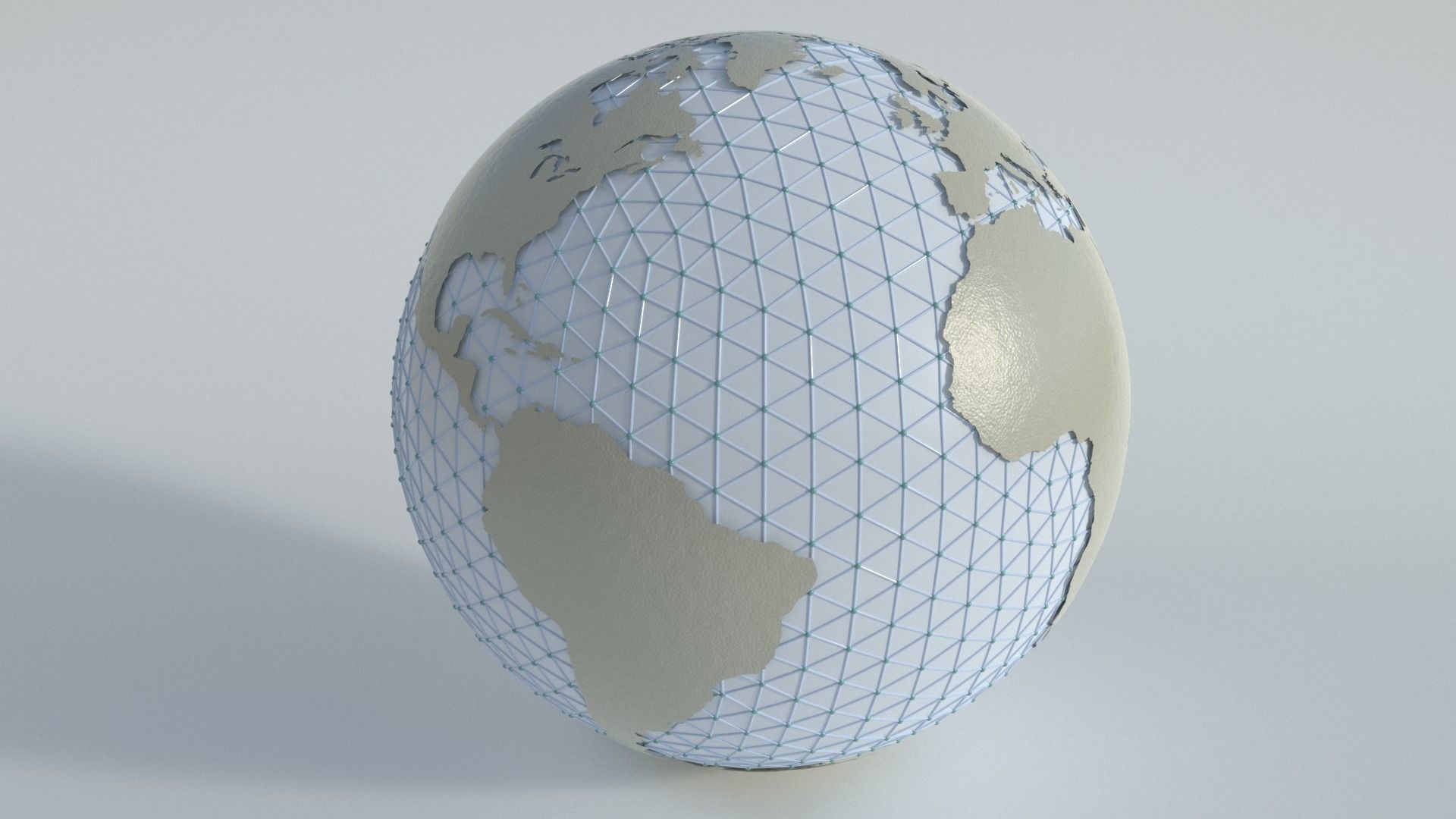 3D Globe with lines 3D model | CGTrader