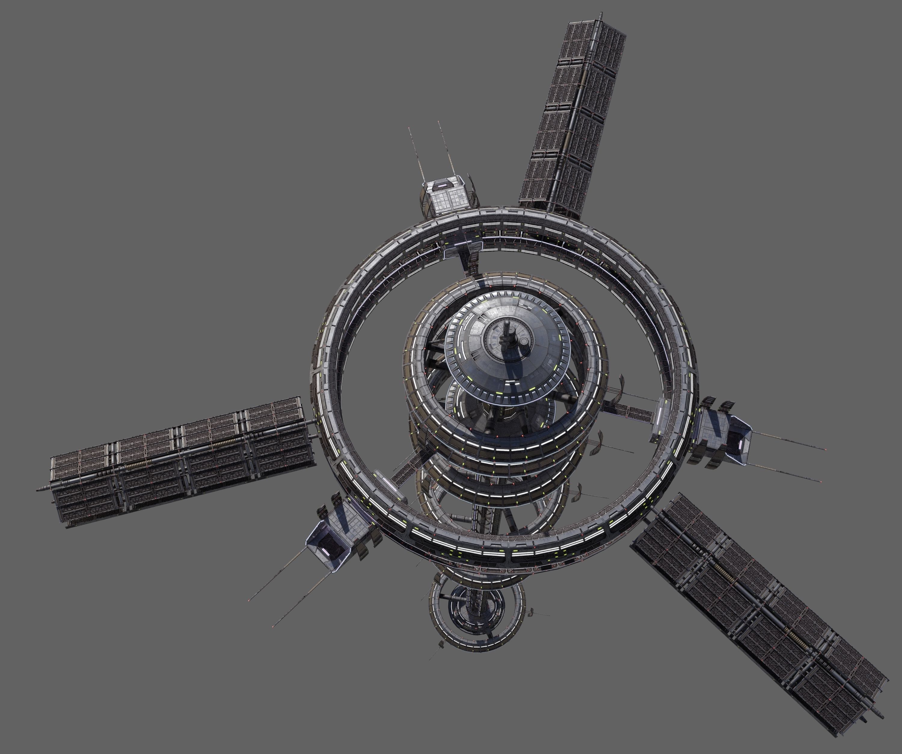 3D model Space Station 4 Low Poly VR / AR / low-poly | CGTrader
