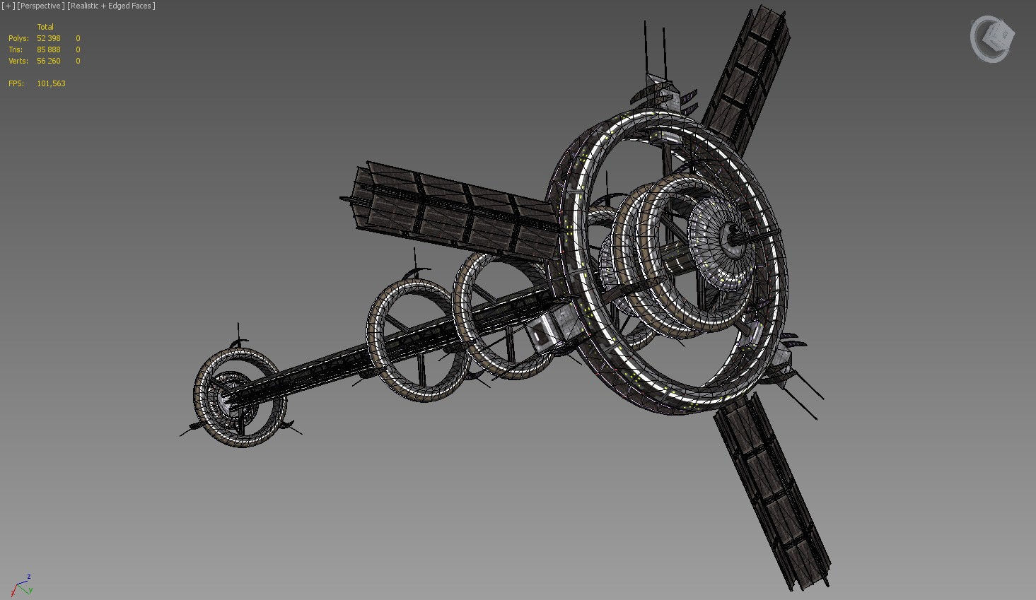 3D model Space Station 4 Low Poly VR / AR / low-poly | CGTrader