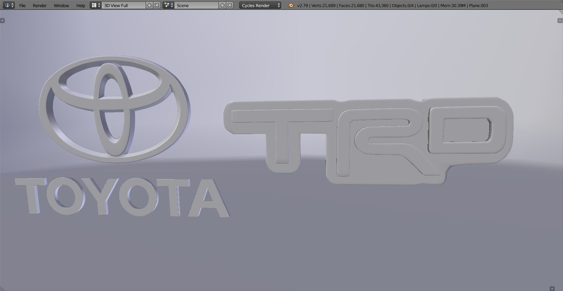 toyota logo set 3D model | CGTrader