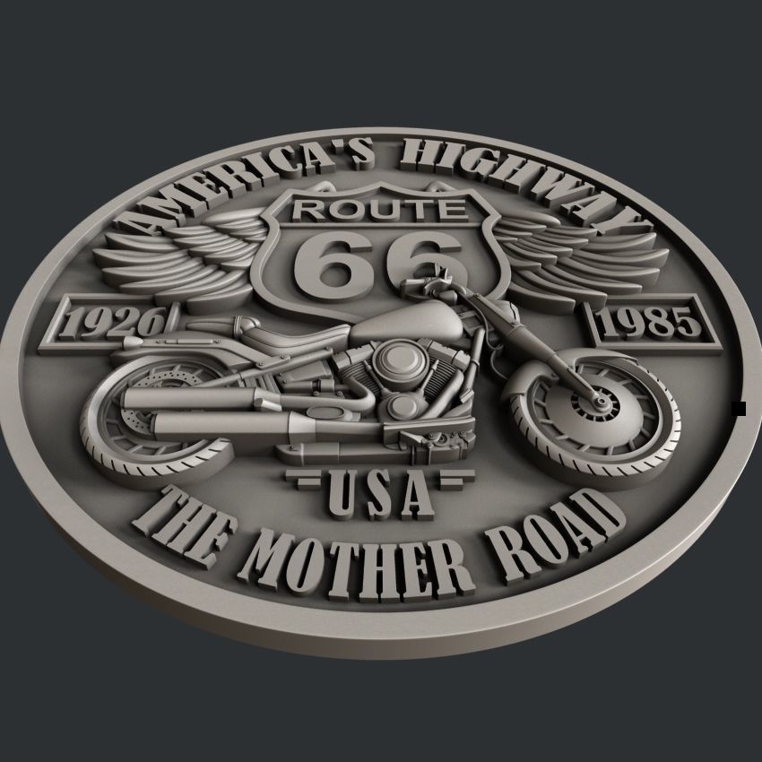 3d STL models for CNC router Route 66 3D model | CGTrader