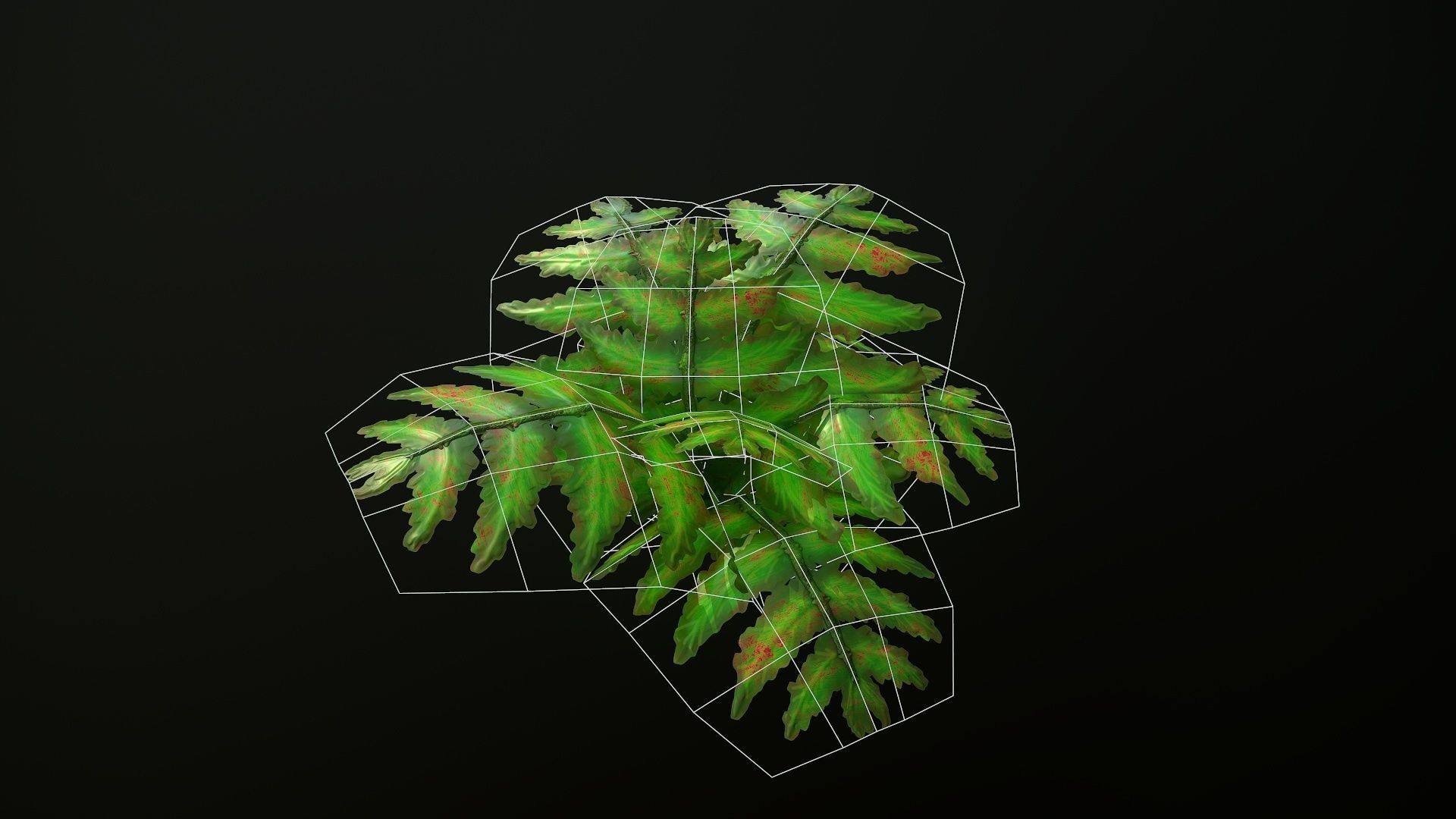 3D model Low poly sci fi alien fern plant model VR / AR / low-poly ...
