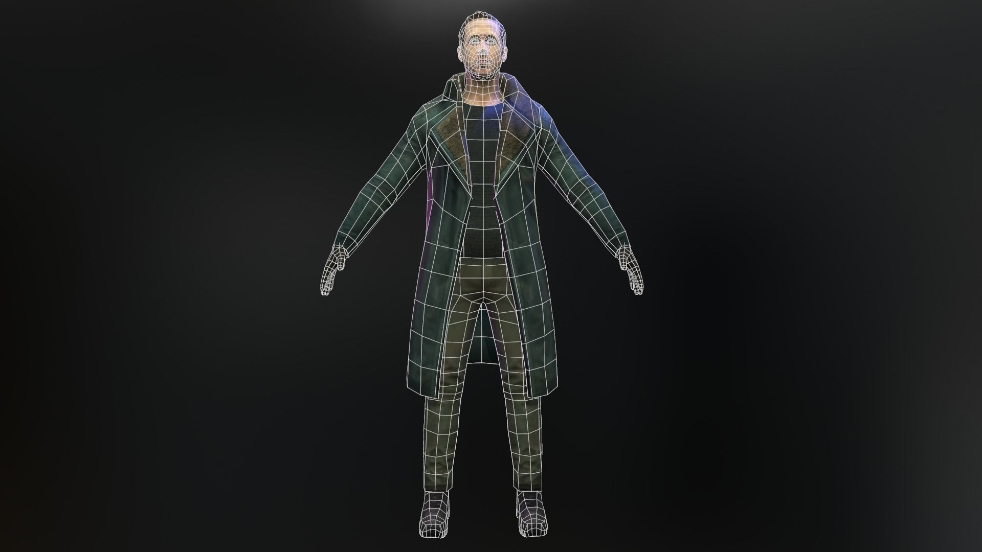 3D model Ryan Gosling 3d model from Blade Runner 2049 VR / AR / low ...