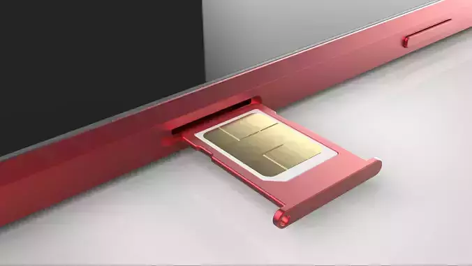 smart phone and sim 3D model | CGTrader
