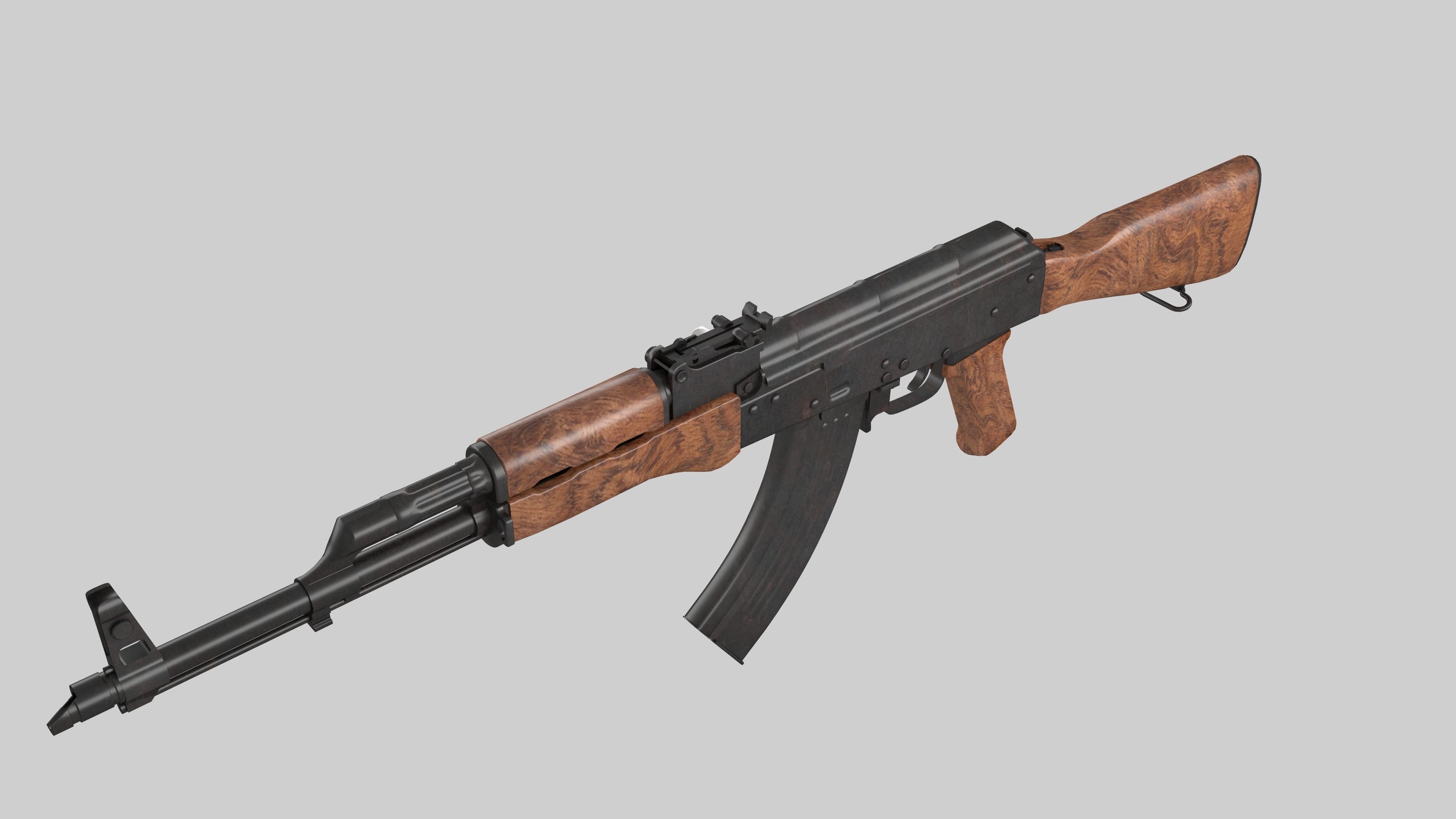 3D model PBR AK47 MODEL rifle VR / AR / low-poly | CGTrader