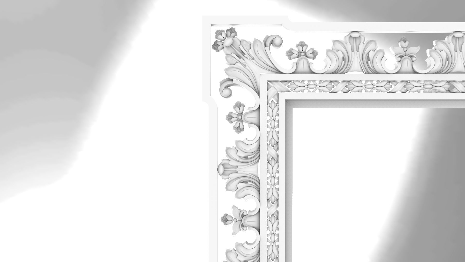 Frame37 ornate frame 3D model 3D printable | CGTrader